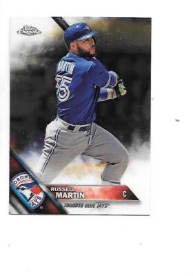 Russell Martin Topps Chrome 2016 Baseball Card #135 Toronto Blue Jays ...