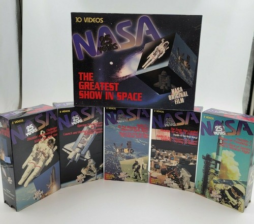 NASA 25 YEARS-THE GREATEST SHOW IN SPACE: 10 VHS tapes Box Set USA ...