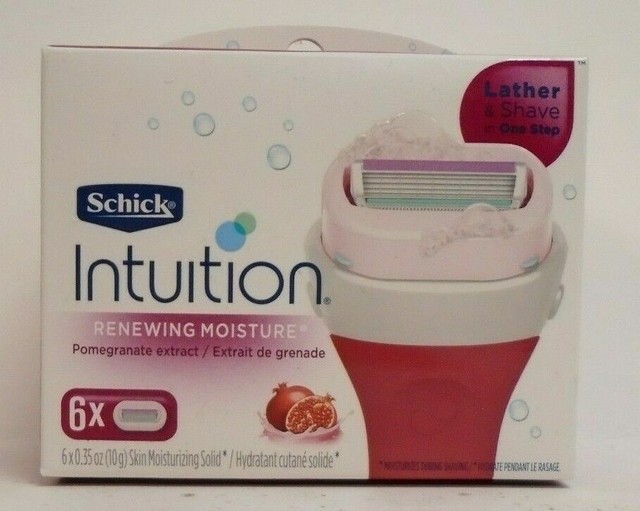 "Schick Intuition Plus Renewing Moisture Razor Refill - Pomegranate, 6 ...