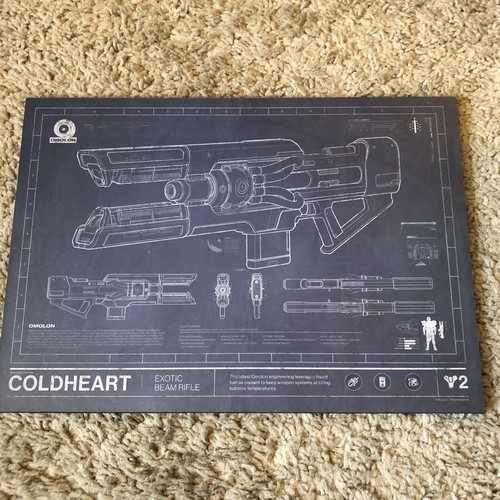 Coldheart Exotic Beam Rifle Mounted Art Print - Destiny - Bungie ...