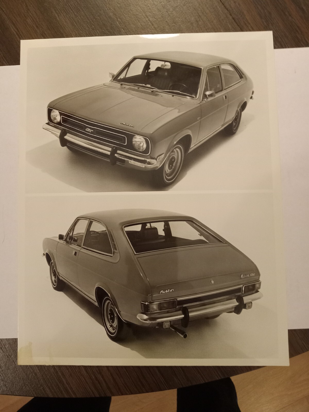 Old photo of a 1974 Austin Marina GT 2 door,w/ original press release ...