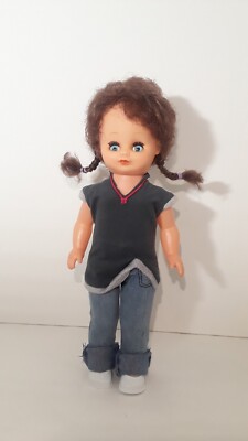 Vintage 13" Interesting Cute Angel Doll Brown Hair China | eBay