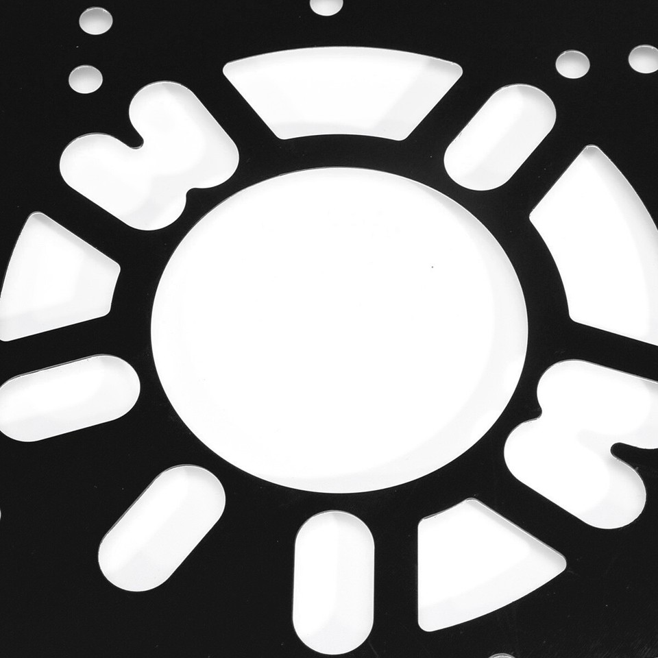 2PC Black Aluminum Car Wheel Brake Disc Cover Decorative Rotor Cross ...