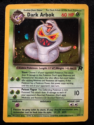 Dark Arbok 2/82 Team Rocket Set Holo Rare Pokemon Card LP / NM | eBay