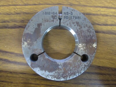 No Go Thread Ring Gage 1.812"-64 NS-3 | eBay