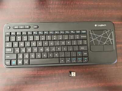 Logitech K400 Wireless Keyboard Touchpad with USB Receiver - Black | eBay