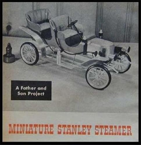 Stanley Steamer All Brass 18" Scale 1958 How-To build Model PLANS ...