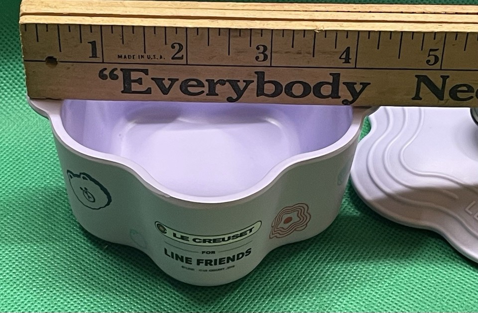 Le Creuset 4” Purple Flower Shape “Line Friends” Mini Candy Dish Asia ...
