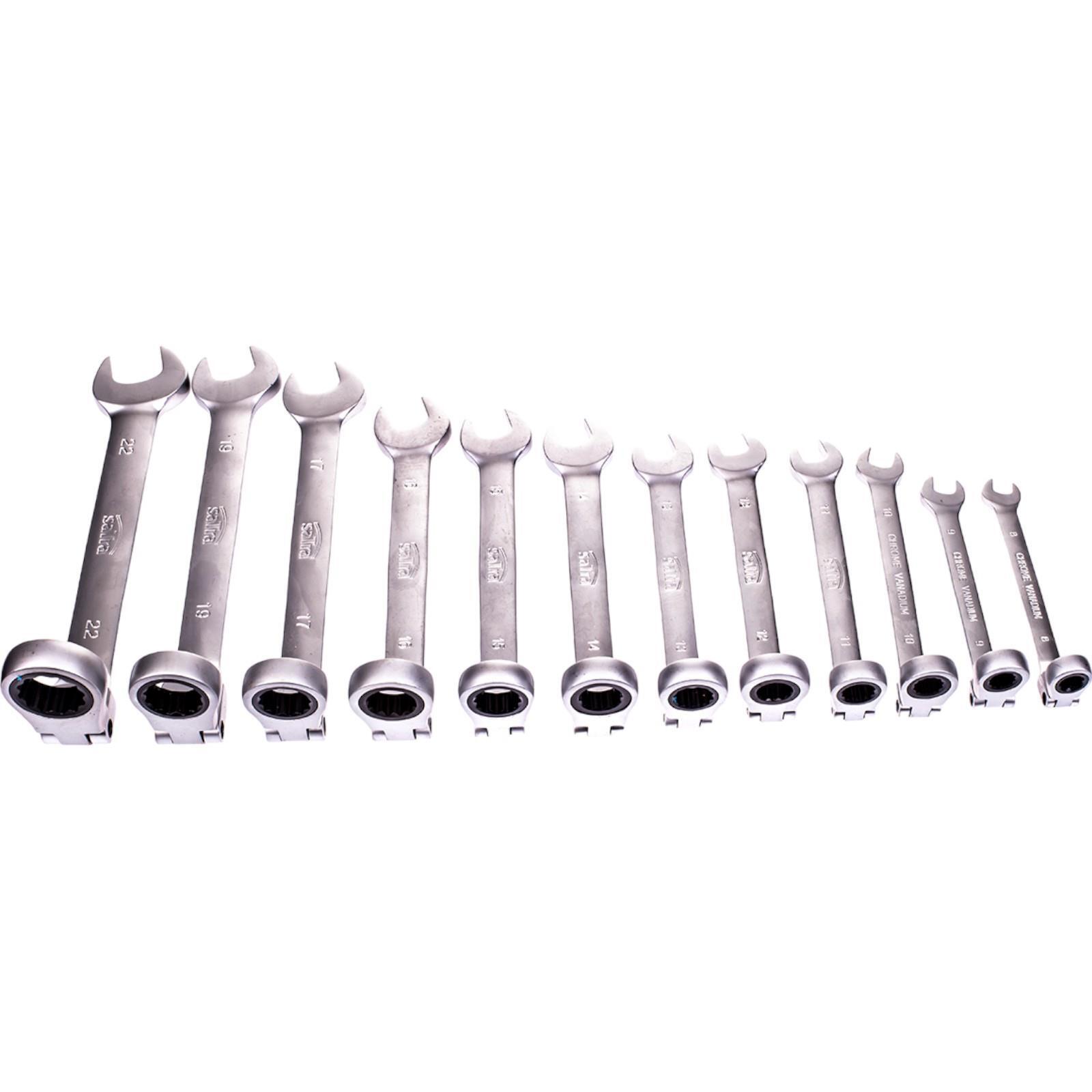 SATRA 12pc Flexi-Head Ratchet Ring Spanner Set | eBay UK