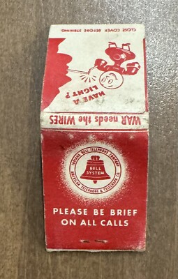 1940s WWII Homefront Patriotic Indiana Bell Telephone Wires Themed ...