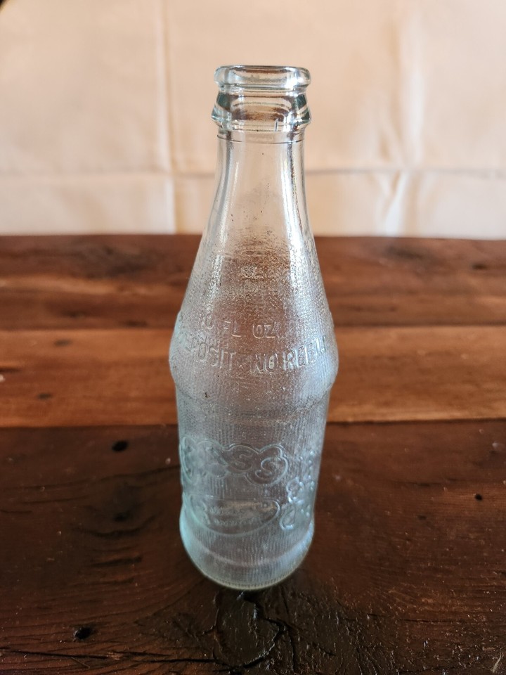 Crass Delicious Beverages 10 oz. Clear Embossed Glass Soda Bottle | eBay
