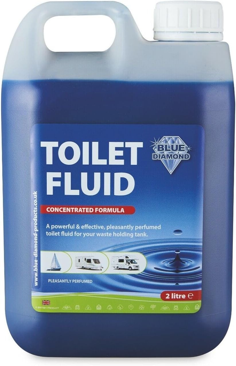 Blue Pink Chemical Toilet WC 4L Cleaner Fluid Rinse Caravan Motorhome ...