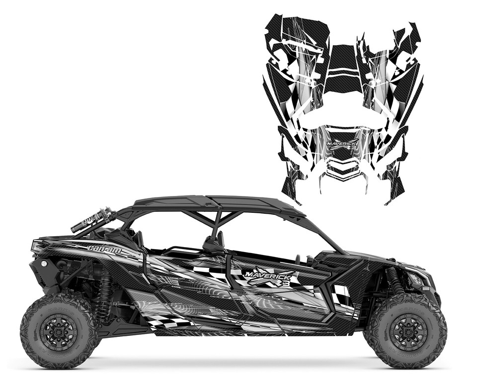 Can am Maverick X3 Max 4-seater custom graphics wrap kit design #3500 ...