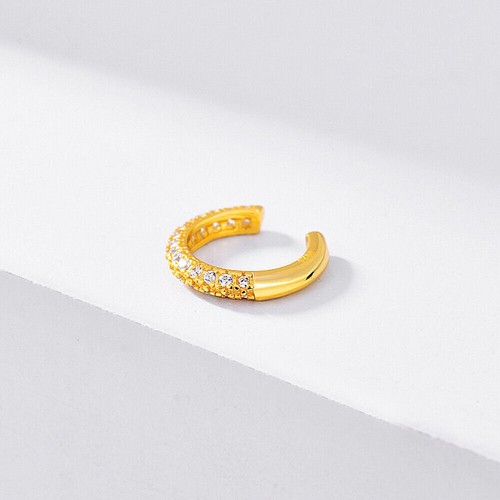 1PC Dome CZ Ear Cuff Sterling Silver 925 Earring | eBay