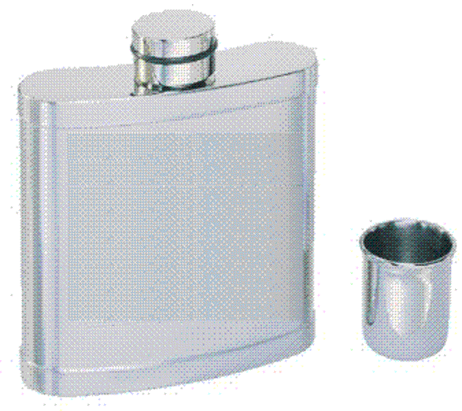 Colibri RARE Stainless Steel 6 oz Polished Silver Flask w/ Funnel ...