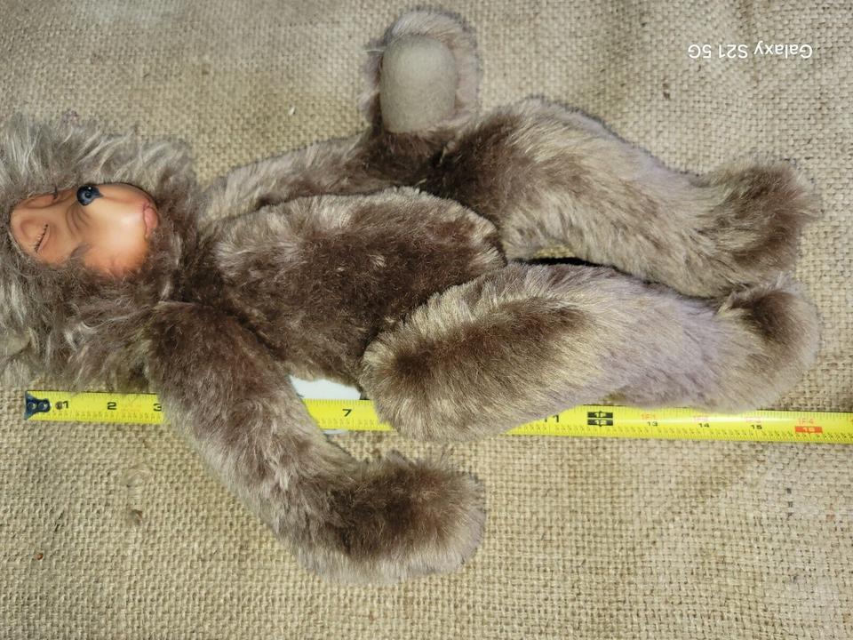 Georgette Zlomke Signed Brown Bear Mohair Jointed Porcelain Face Rare 9 ...