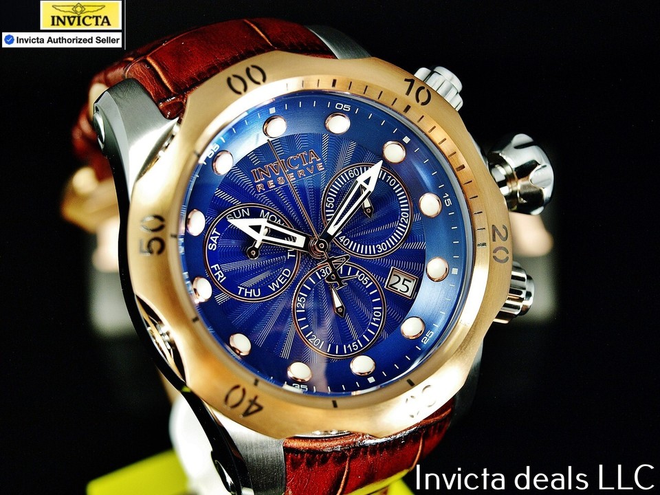 Invicta Men's 54mm Reserve VENOM Elegant SWISS Chronograph Brown ...