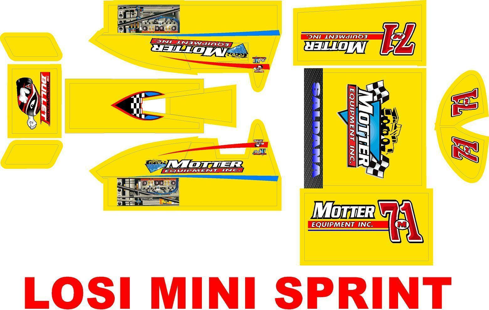 losi mini sprint, slider 1/18 wrap kit decal sticker JOEY SALDANA ...