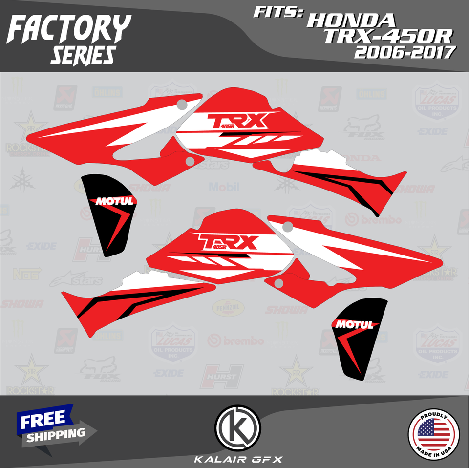 Graphics Kit for HONDA TRX450R TRX 450R (2006-2017) 16 Mil Factory ...
