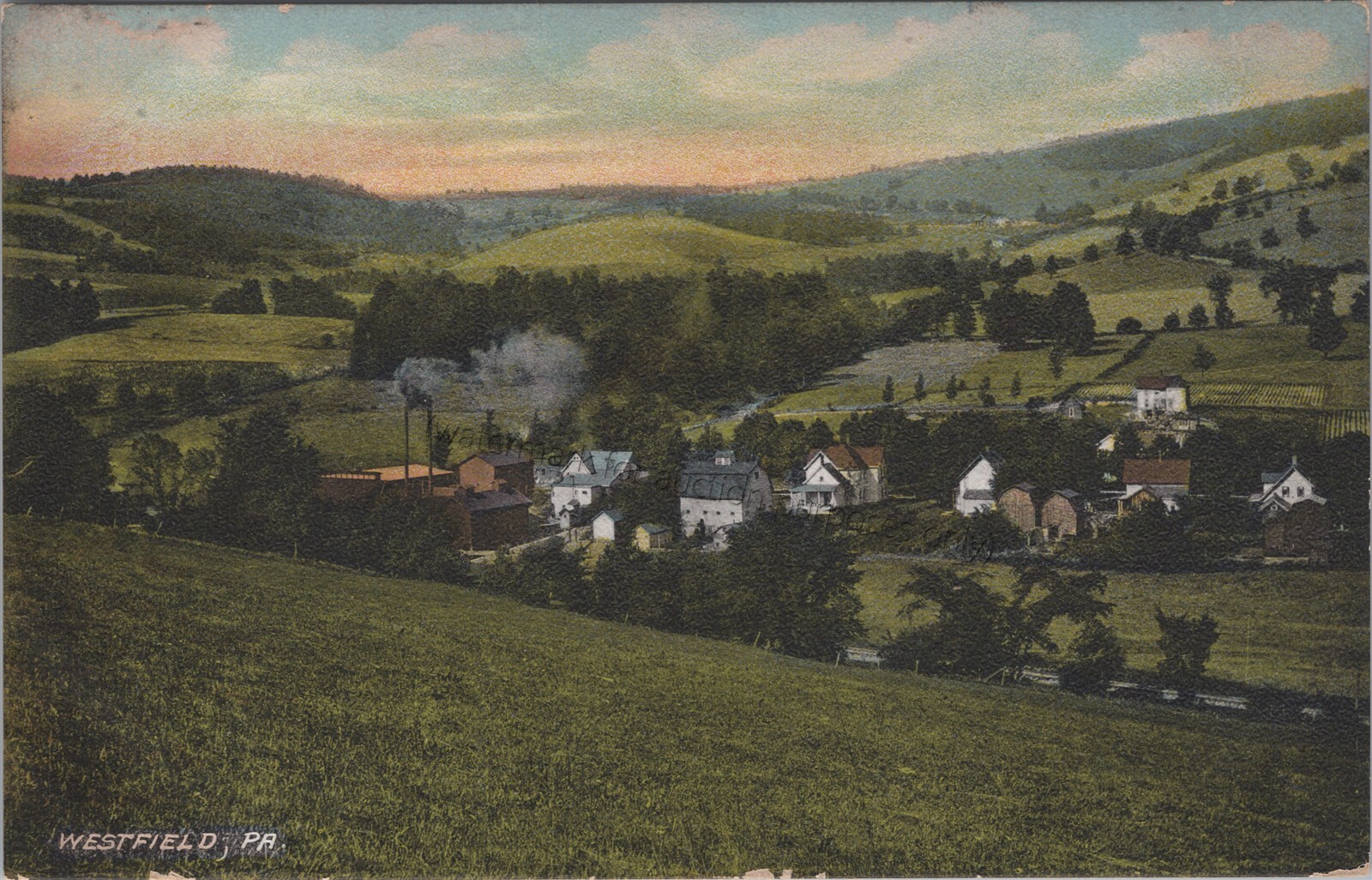 Westfield, PA: Bird's Eye, Aerial View - Vintage Pennsylvania Postcard ...