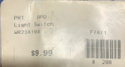 Wr23x193 / WR23x10725 General Electric refrigerator light switch | eBay