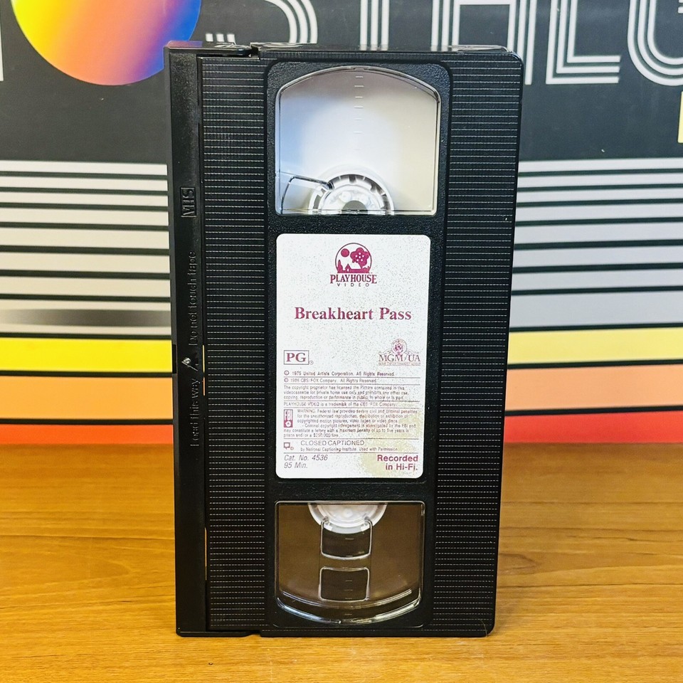 Breakheart Pass VHS 1975 Charles Bronson Playhouse Video CBS Fox RARE ...