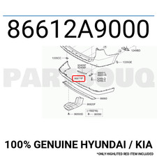 866122T110 Genuine Hyundai / KIA CVR RR Bumper LWR for sale online | eBay