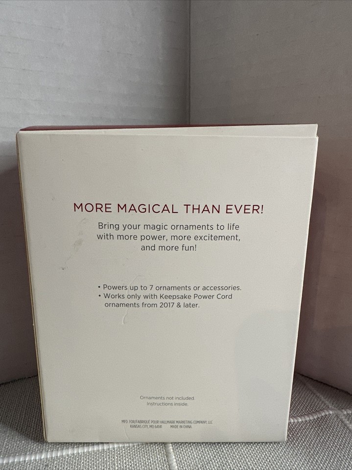 Hallmark KEEPSAKE POWER CORD 7 Ornament Adapter Power Supply 2017,18,19 ...