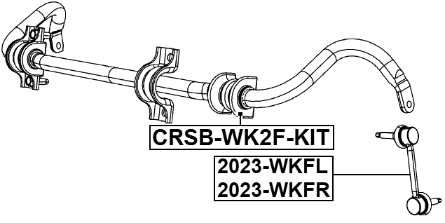 2023-WKFL Genuine Febest FRONT LEFT STABILIZER LINK / SWAY BAR LINK ...