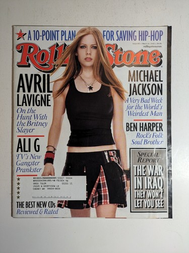Rolling Stone Magazine Issue 918 March 20 2003 Avril Lavigne Ben Harper Vintage | eBay
