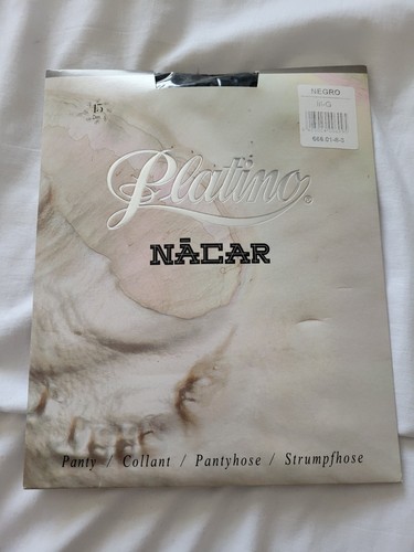 Platino 'NACAR' pantyhose Tights 15 denier 'Negro' black Medium | eBay