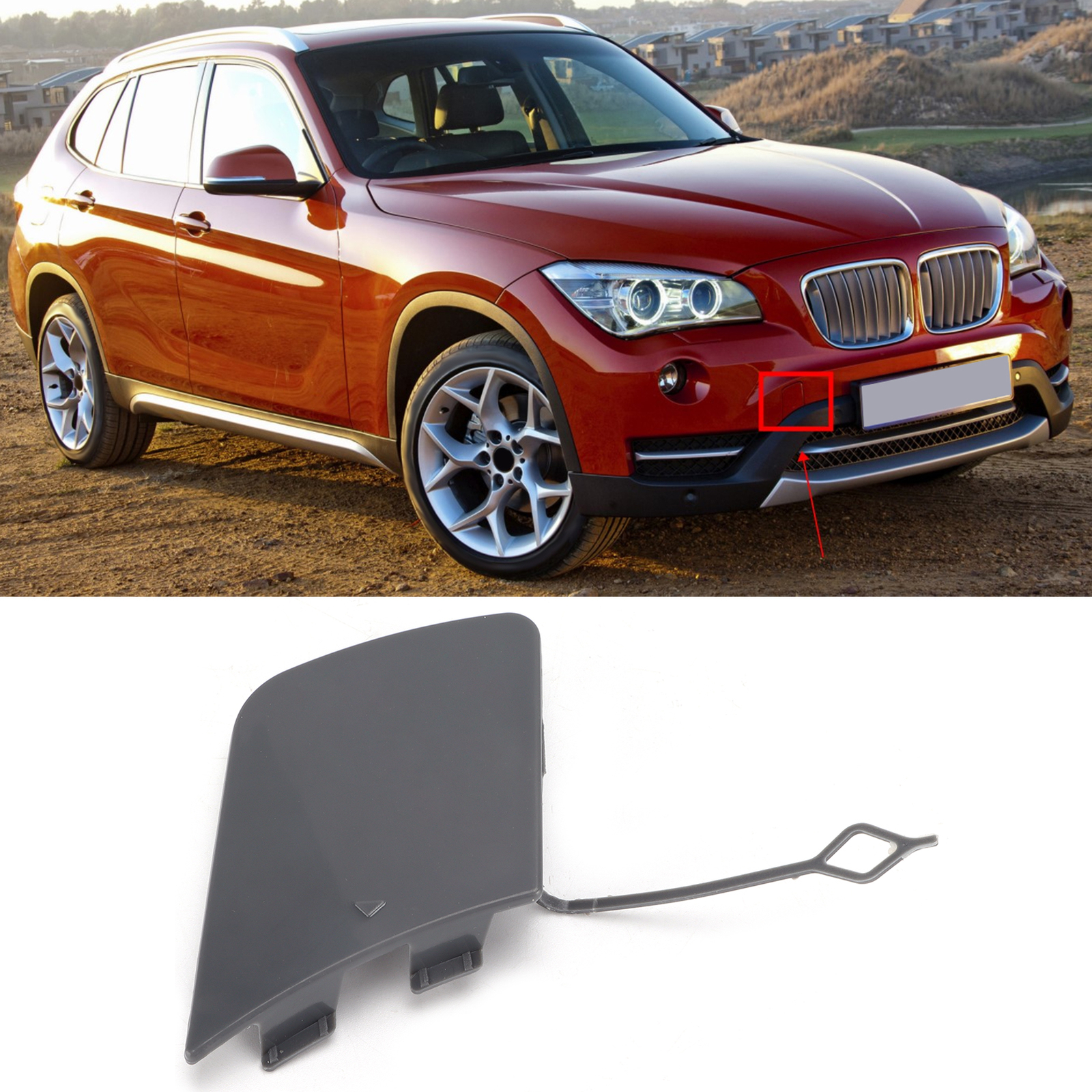 Front Bumper Tow Hook Cover 51117345034 ABS Cap For X1 E84 X Line 2013 ...