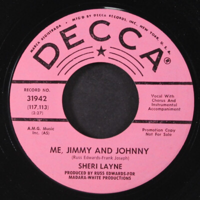 SHERI LAYNE: me, jimmy and johnny / sing out DECCA 7" Single 45 RPM | eBay