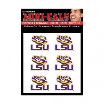 LSU Tigers 6 Pack Tattoos Face Cals [NEW] NCAA Fan Decal Sticker Party ...