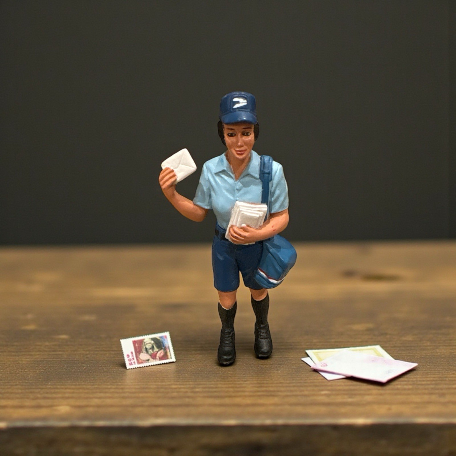 Lakeshore Community Block Play People Female Mail Lady Post Office USPS ...