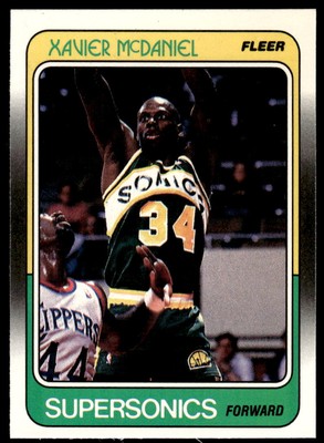 1988 Fleer #108 Xavier McDaniel Seattle SuperSonics | eBay