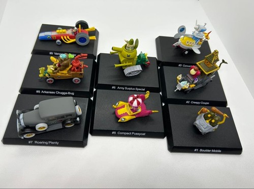 Konami Wacky Races Figure Set 1-9 Hanna-Barbera Chiki Chiki Machine ...