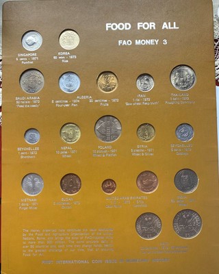 Food For All. FAO Money 3. 19 Coins Various Countries Inc Korea, Haiti ...