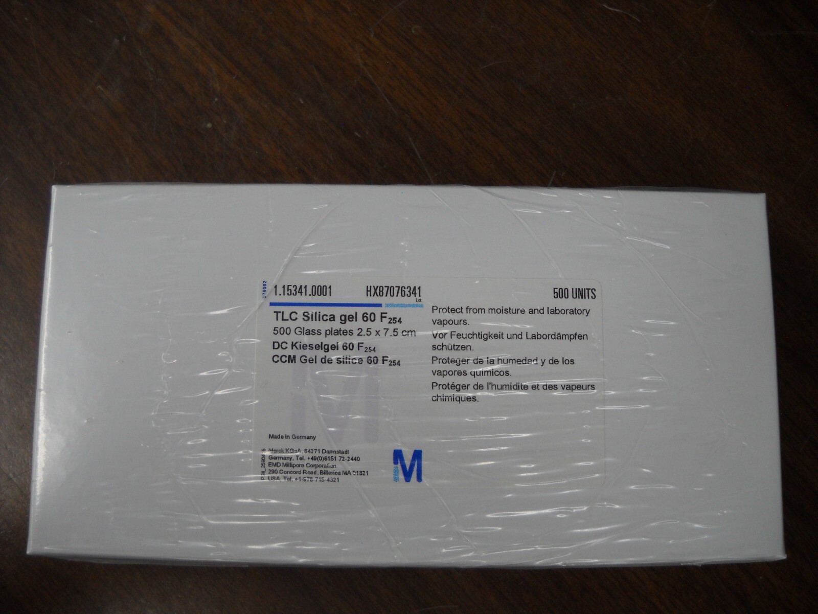 Merck TLC Silica Gel 60 500 Glass Plates 1.15341.0001 | eBay
