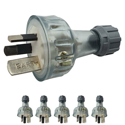 5 x 15A plug 3 Pin Male Extension Lead Plug - 240V 15 Amp Australian ...