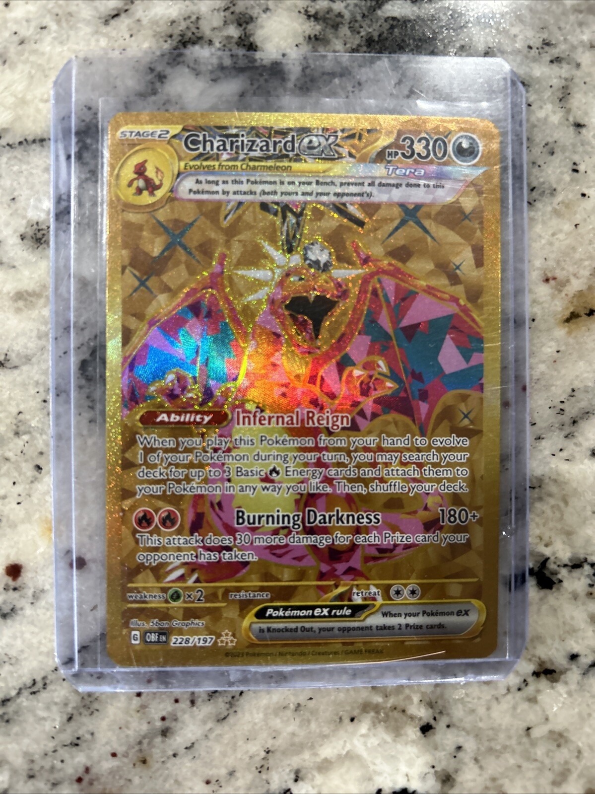 Pokemon TCG Hyper Rare Gold Charizard EX Obsidian Flames 228/197 | eBay