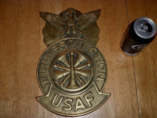 [USAF] U.S. AIR FORCE - FIRE PROTECTION,[3-D] LOGO EMBLEM WALL SIGN ...