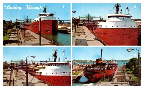 "Locking Through" SOO LOCKS Sault Ste. Marie, Michigan boat multi view ...