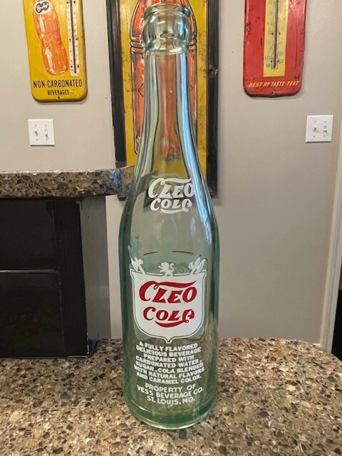 Vintage CLEO COLA ACL Soda Bottle, St Louis MO. Excellent Condition 12 ...