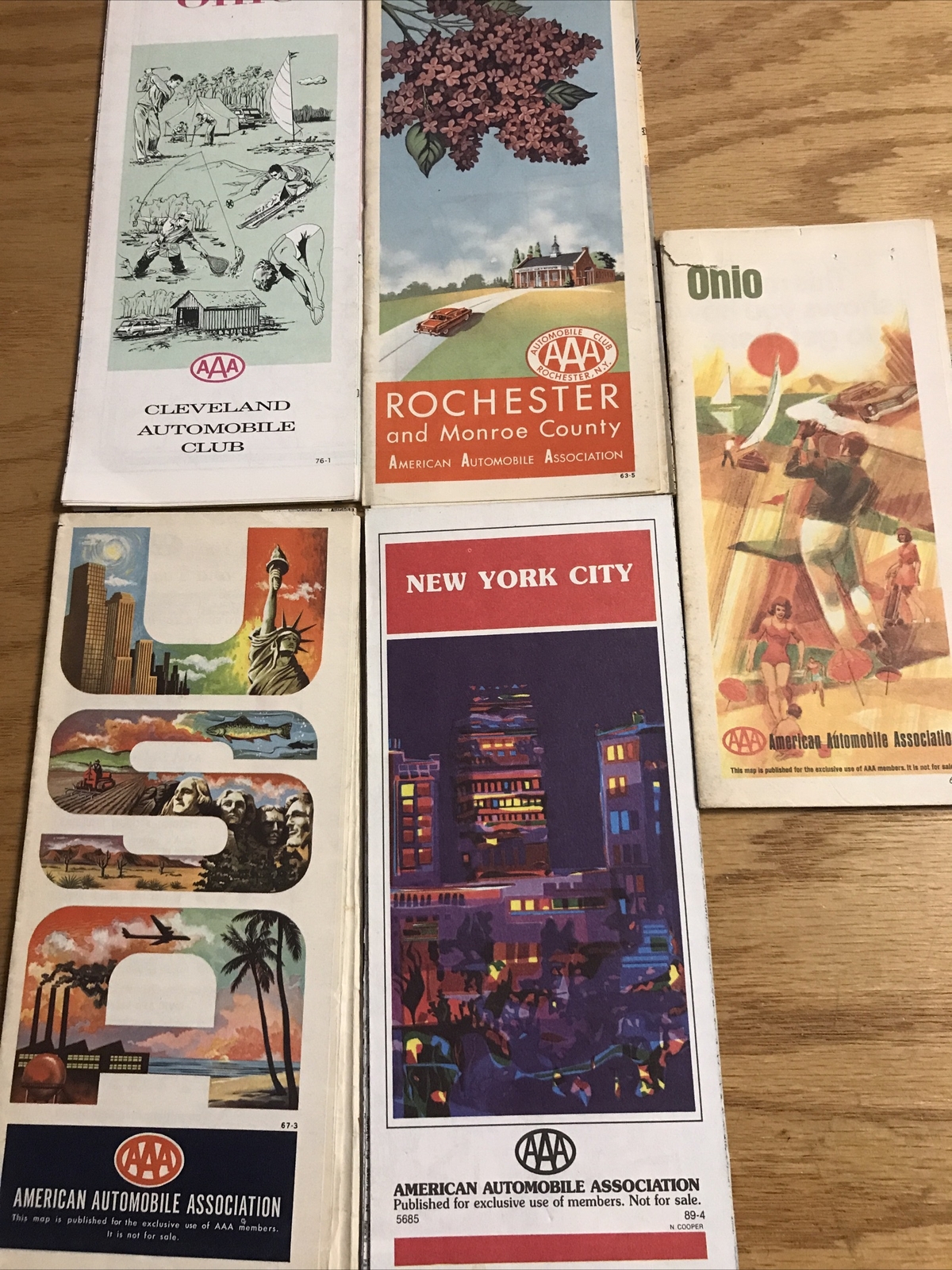 Lot of 5 Vintage Assorted AAA Road Maps | eBay