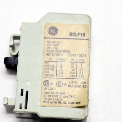 GE CONTACT BLOCKS BCLF10 * LOT OF 6 * | eBay