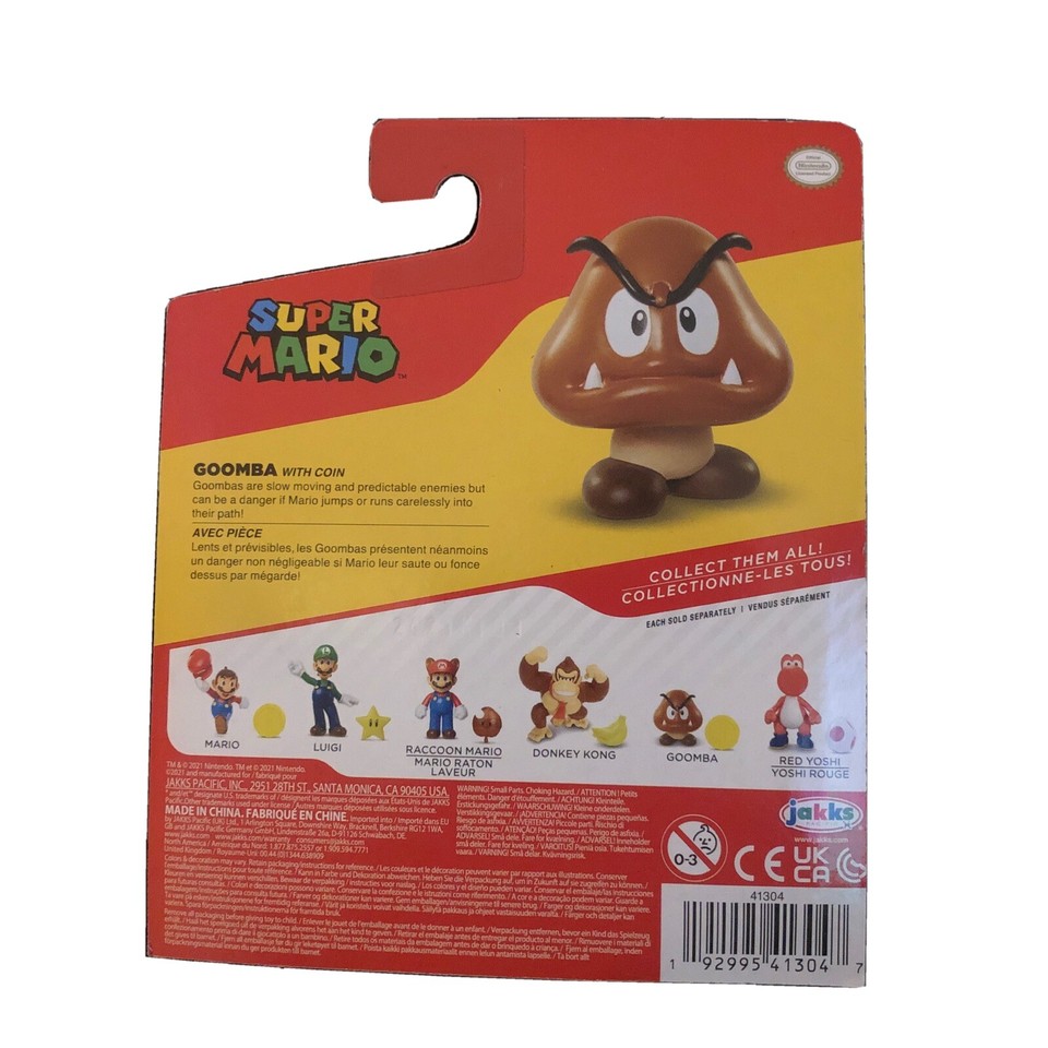 Super Mario: Goomba with Coin - 2.5" Figure Jakks - New in Package ...