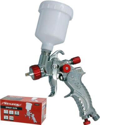 Neilsen Mini Touch Up HVLP Gravity Feed Spray Gun 120ml Cup With 0.8mm ...