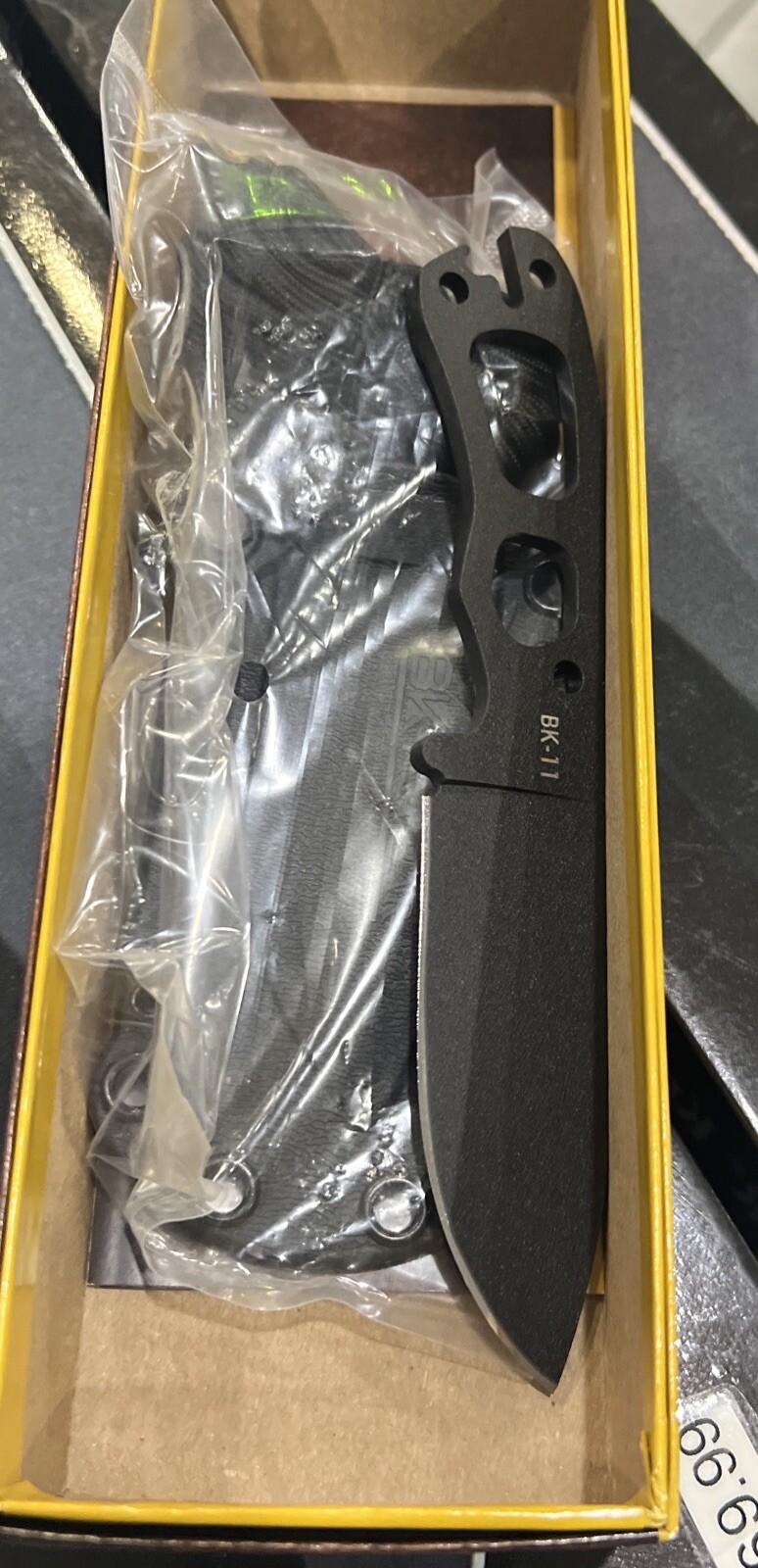 Ka-Bar BK11 Knives Becker Necker Neck Knife Black With Sheath 0011 NEW ...