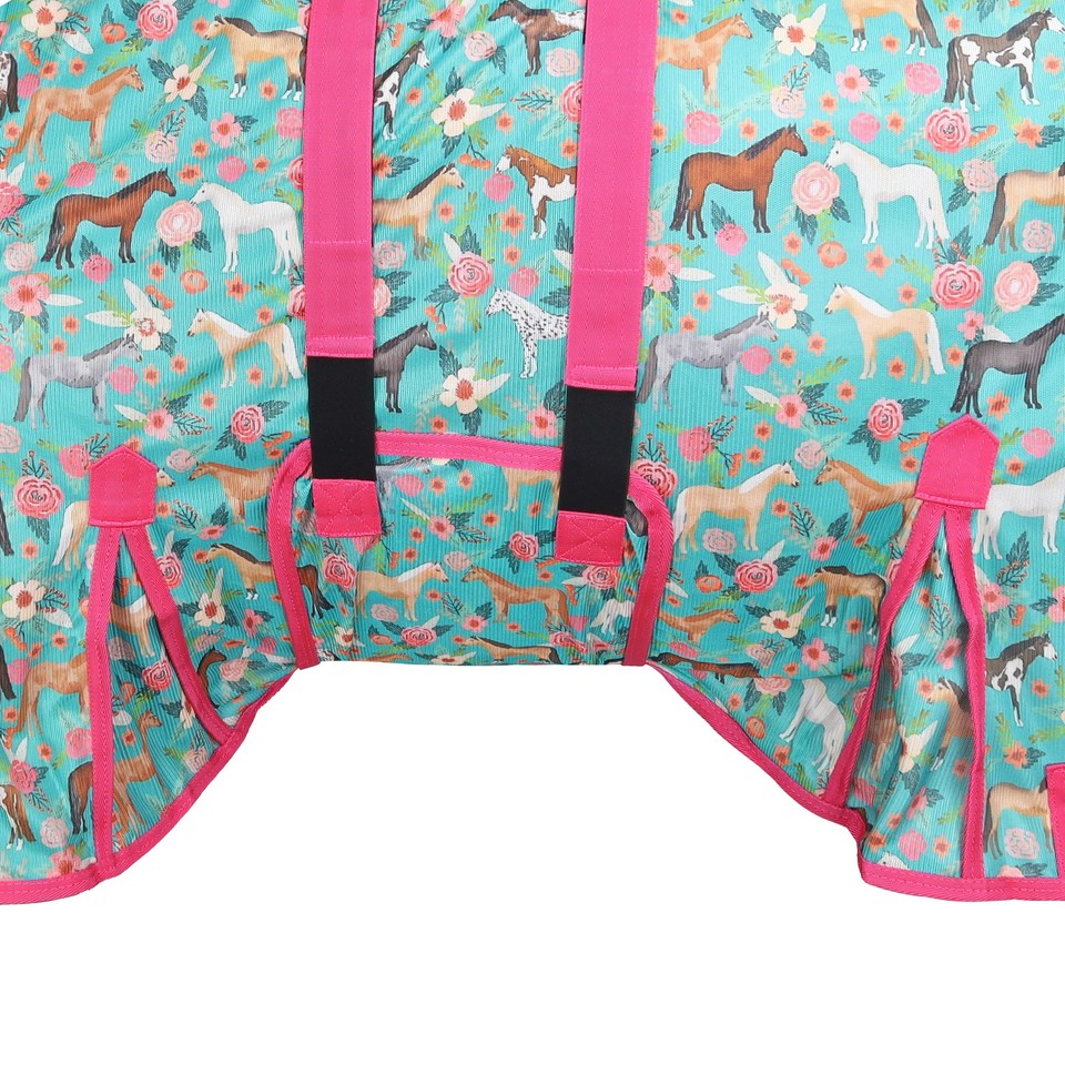 Showman Pasture Posies Mesh Fly Sheet w/ Neck Cover | eBay